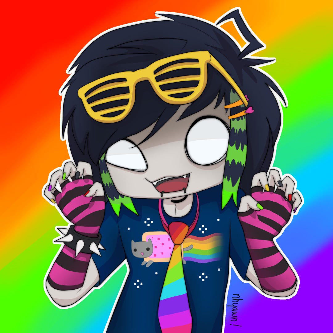 Custom Emo, Punk, and Scene Caricature Drawings Character Art From ...