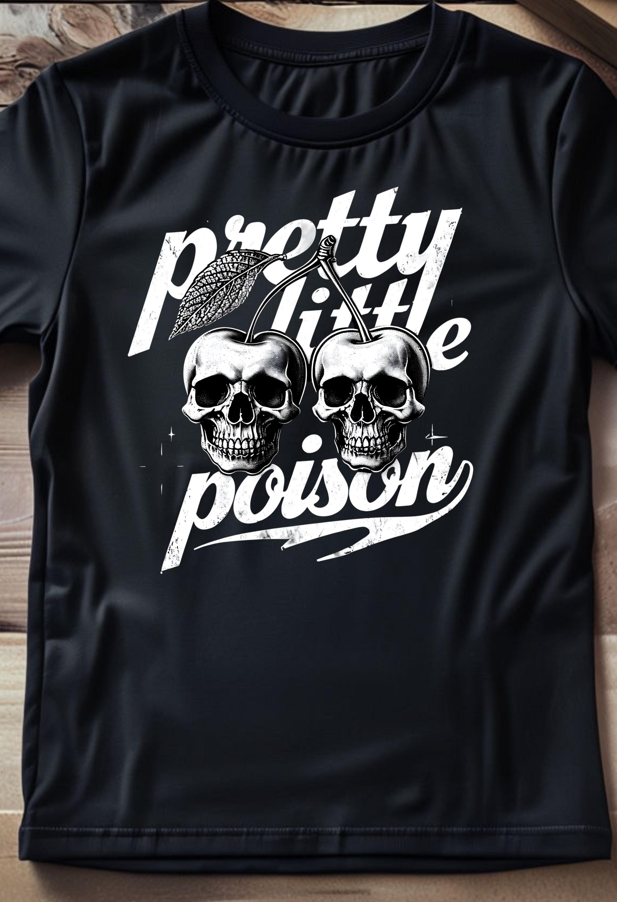 Pretty Little Poison PNG | Gothic Cherry Skull Sublimation Design ...