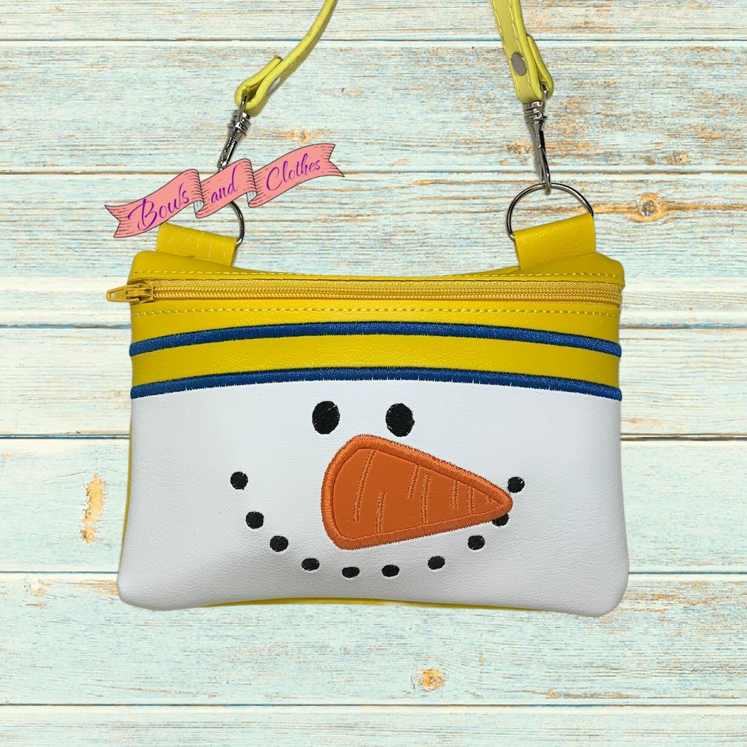 Snowman Face Purse Embroidery File, in the Hoop Digital Pattern for 5x7 ...
