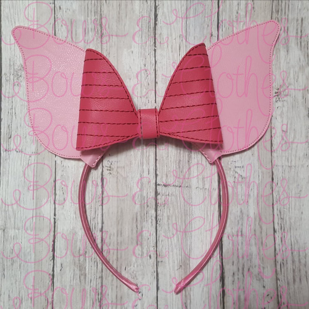Little Pig Mouse Ears Headband in the Hoop Embroidery File, Digital ...