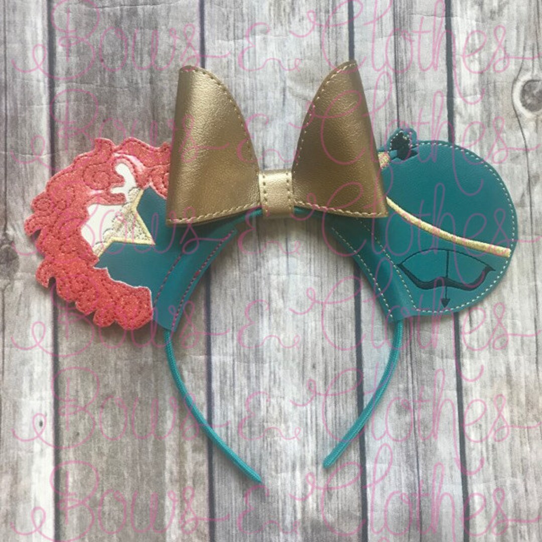 Archer Princess Mouse Ears Headband in the Hoop Embroidery File ...