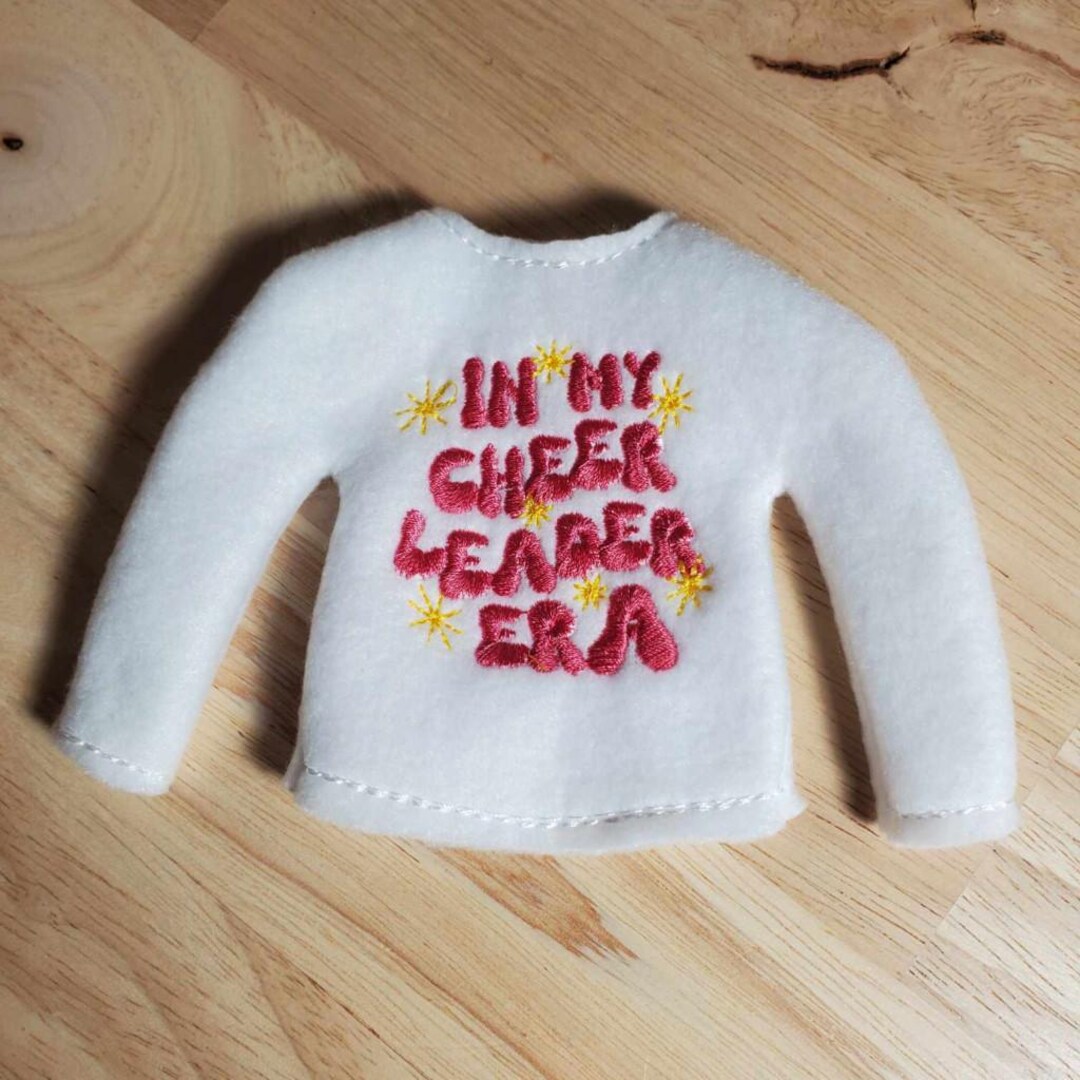 In-the-hoop Holiday Elf "cheerleader Era" Sweater Embroidery File ...
