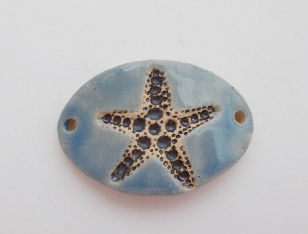 Ceramic Starfish Blue Bracelet Topper - Etsy