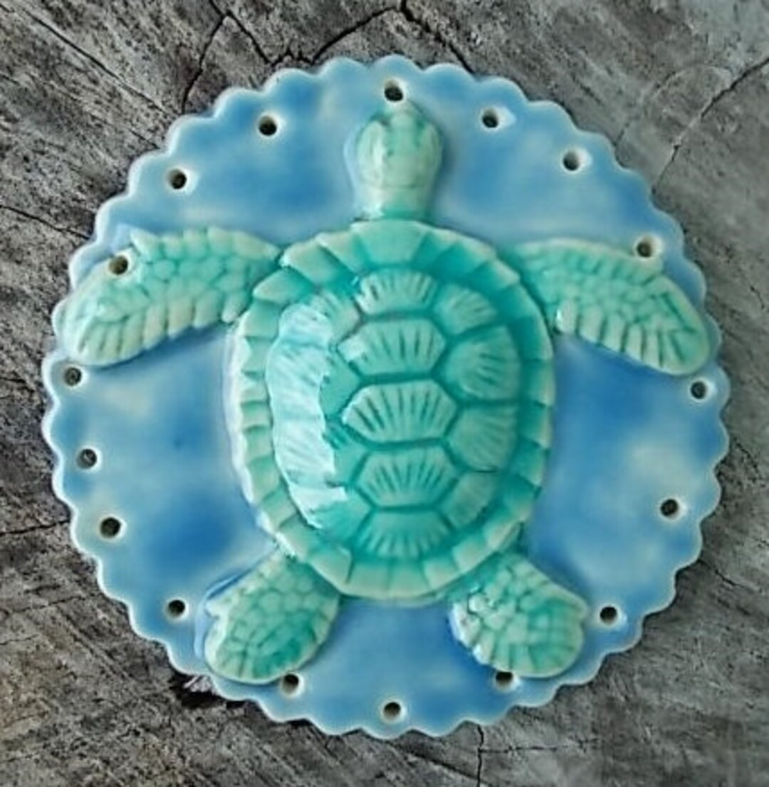 Handmade Ceramic Turtle Pine Needle Basket Base - Etsy