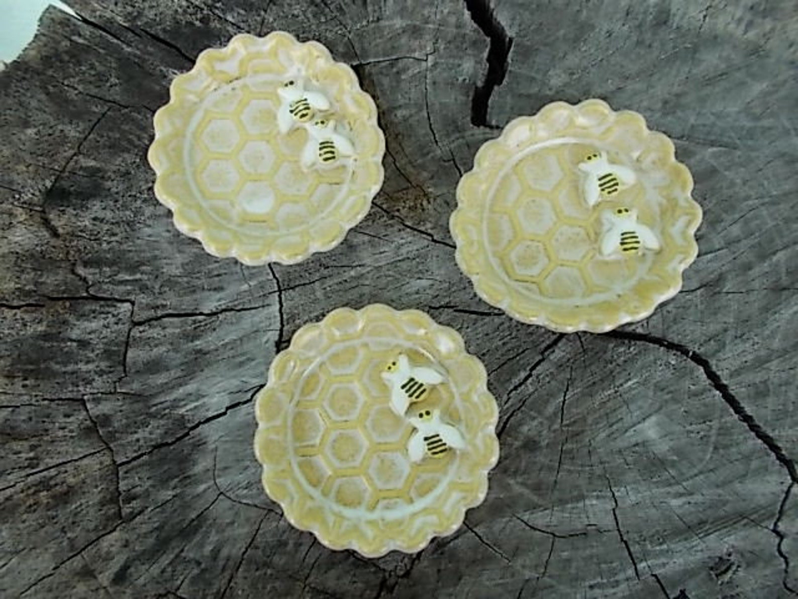 Handmade Pottery Bee Hive Trinket Dish - Etsy