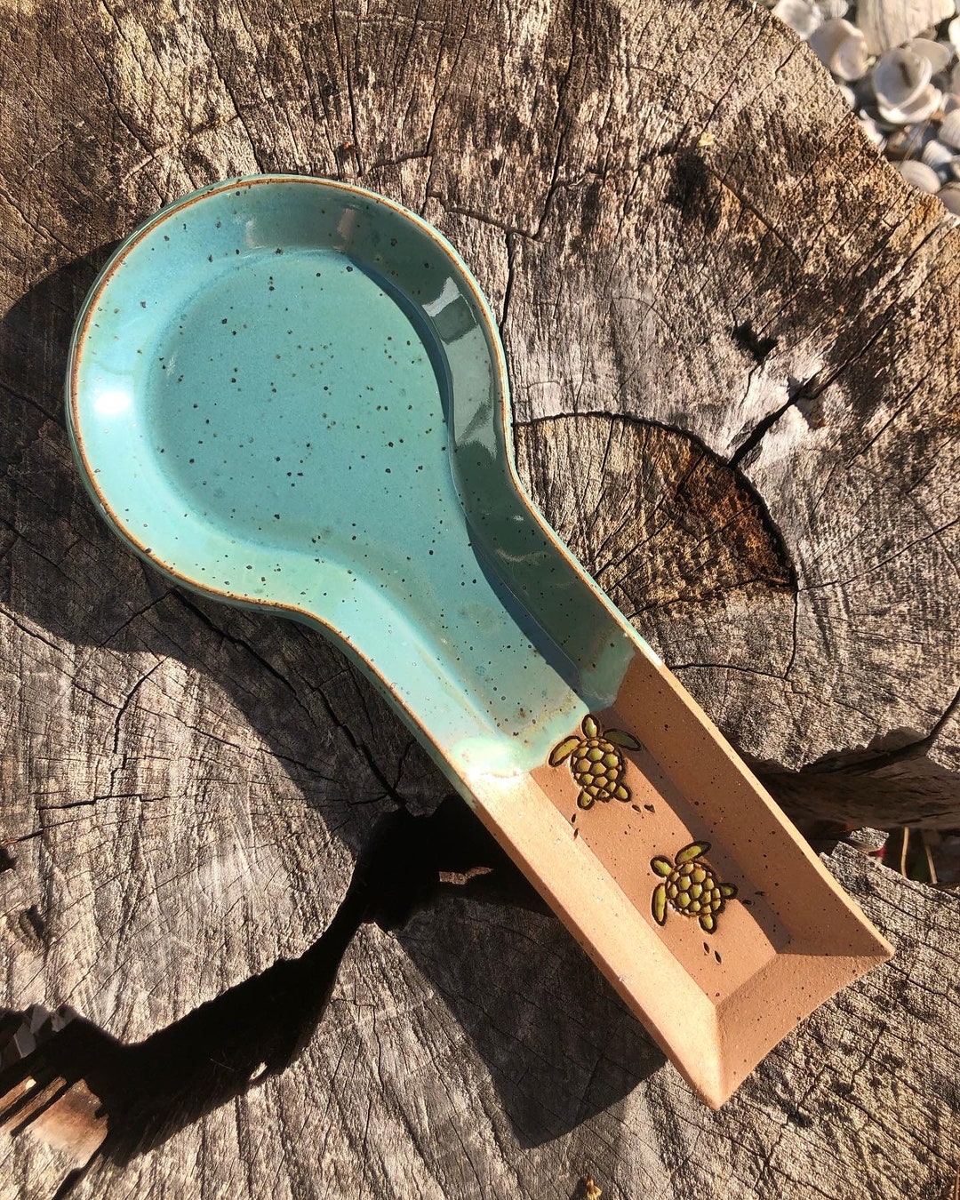 Handmade Pottery Turtle on the Beach Spoon Rest - Etsy