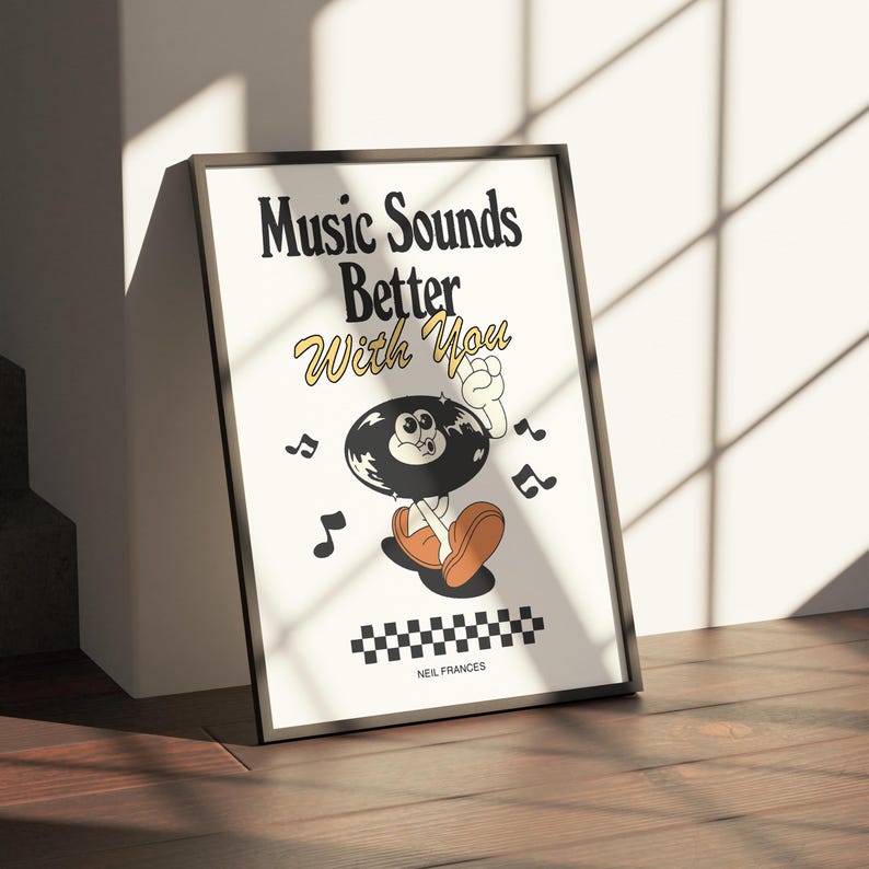 Music Sounds Better With You Print, Neil Frances Digital Download ...