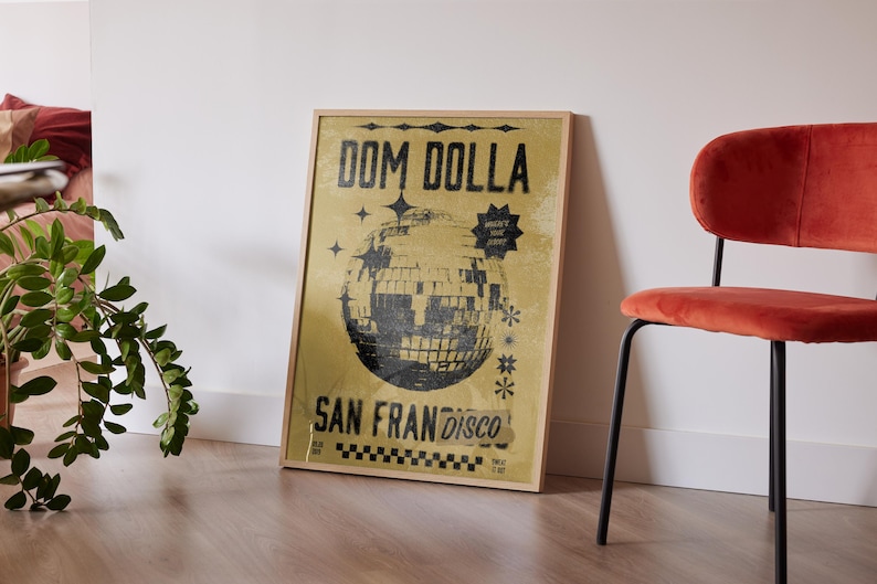 Dom Dolla Poster, House Music, San Francisco, Disco Ball, EDM Lovers ...