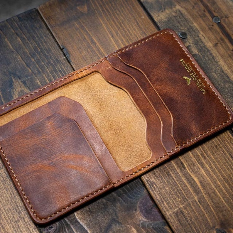 The Muninn Bifold Wallet Cognac Wax Pull-up Italian Vegetable Tanned ...