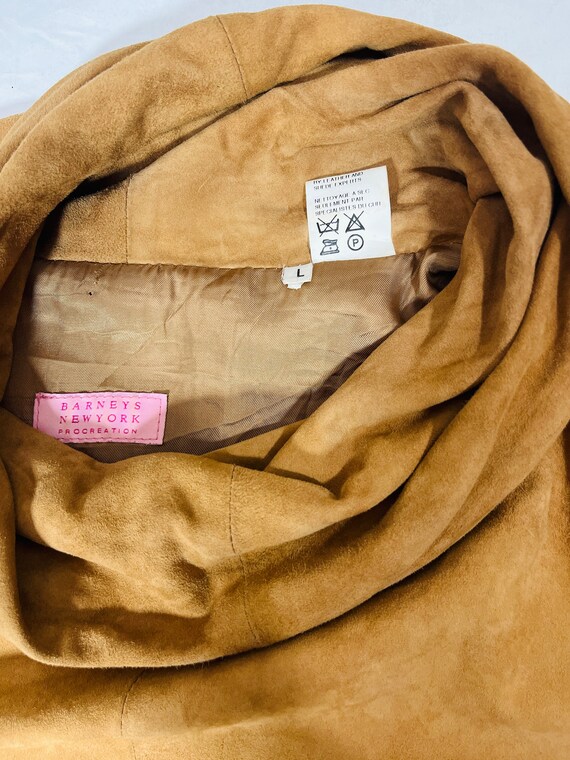 Barneys NY Suede Cowl Neck Pullover - Gem