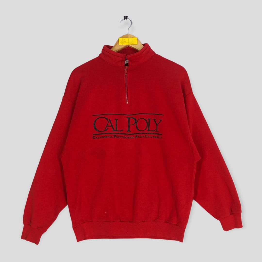 Vintage California Polytechnic State University Half Zipper Sweatshirt ...