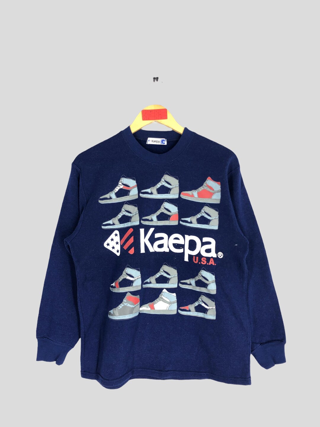 Vintage Kaepa USA Sweatshirt: Shoe Logo Crewneck, Blue Size M - Etsy