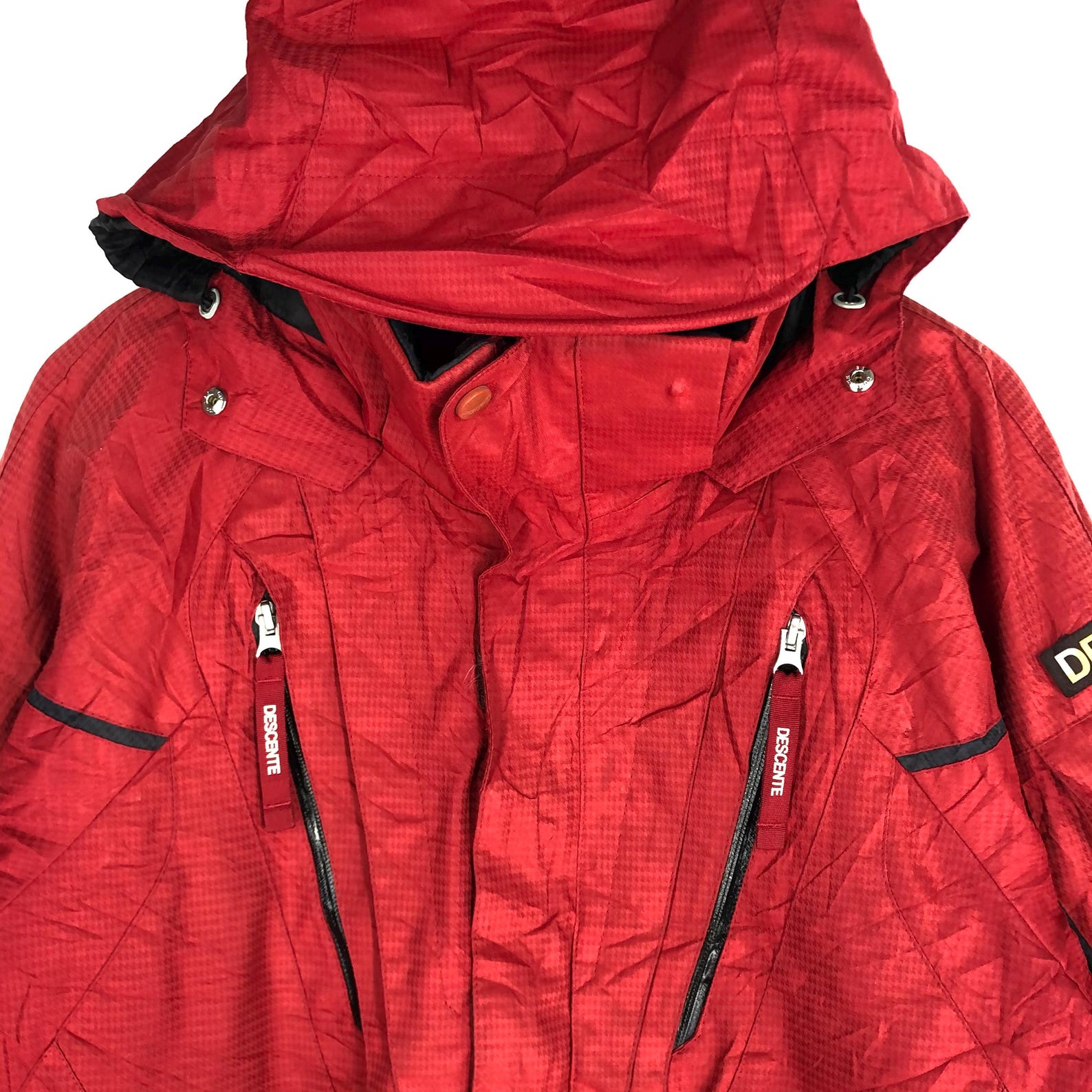 Vintage Descente Ski Wear Hoodie Jacket Descente Skiing Cold Weather Snow Gear Bomber Red ...