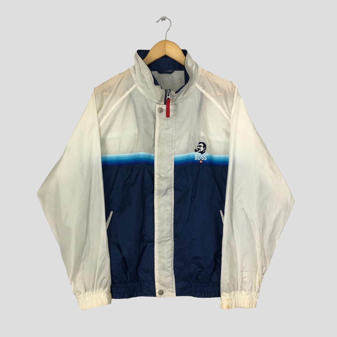 Vintage 90s Suntory Boss Coffee Windbreaker Jacket: Two-tone Logo, Size ...