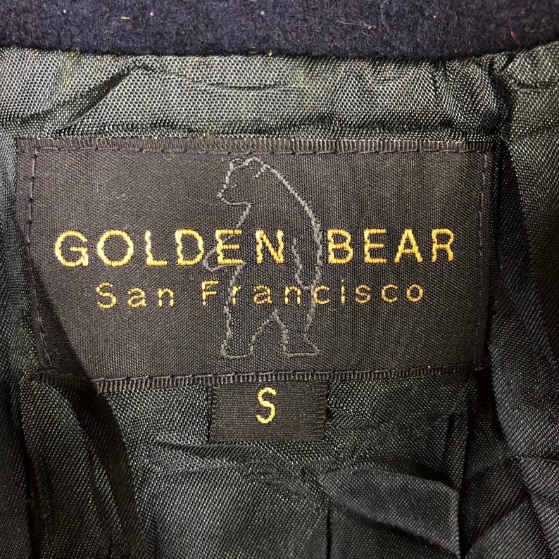 Vintage 90s Golden Bear Wool Bomber Jacket - Cal Embroidery, Size S - Etsy