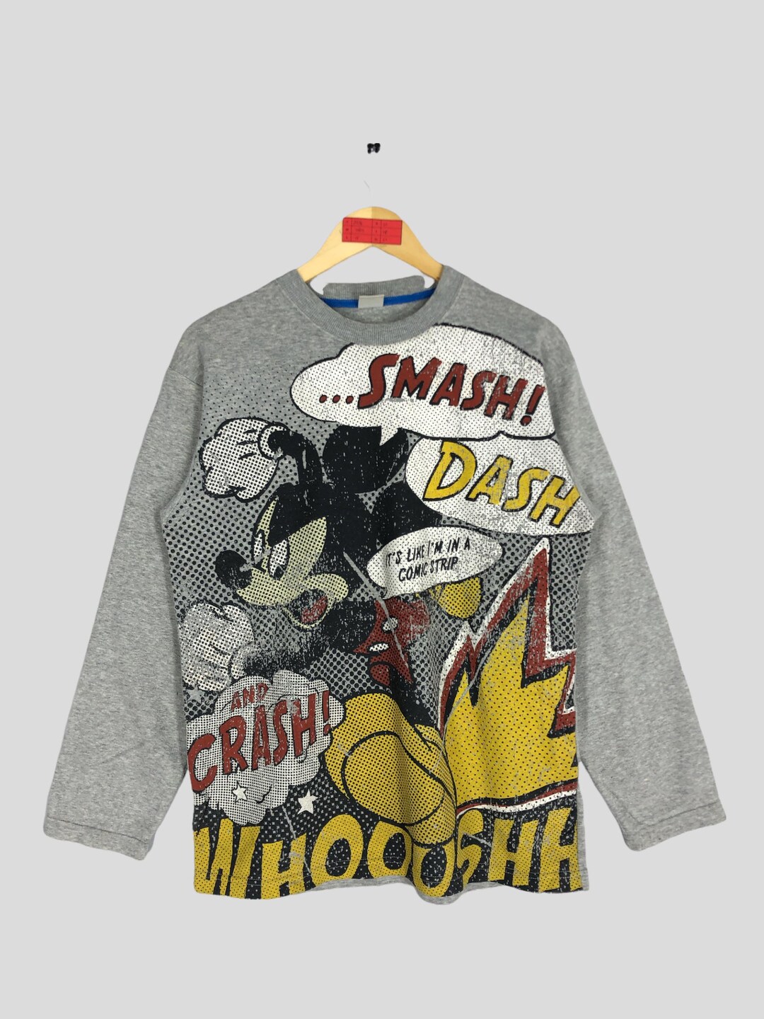 Vintage 90s Mickey Mouse Smash Dash Big Image Sweatshirt Mickey Mouse ...