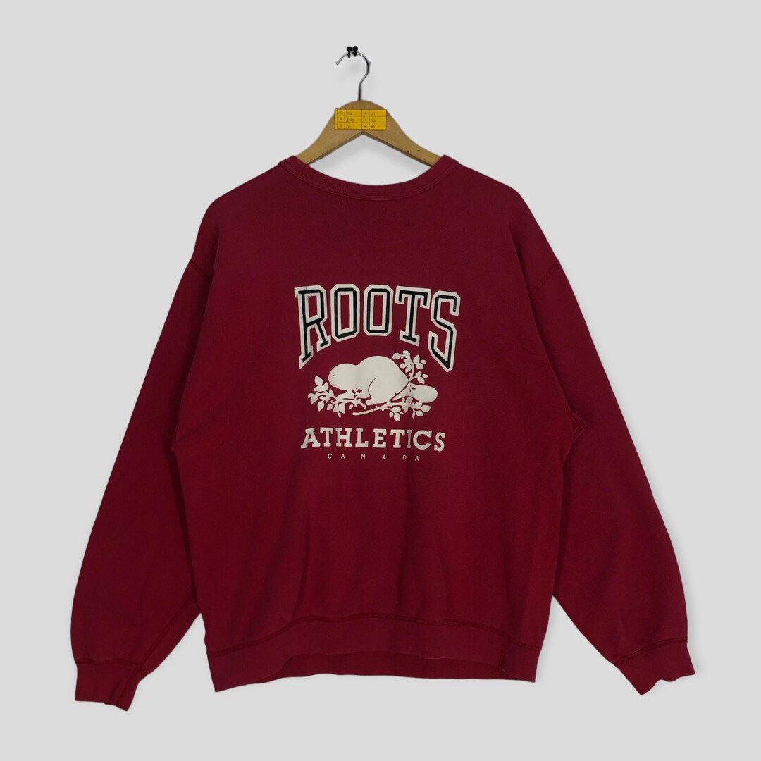 Vintage Roots Athletics Sweatshirt Roots Crewneck Pullover Jumper Sweater Pullover Sweater Size ...