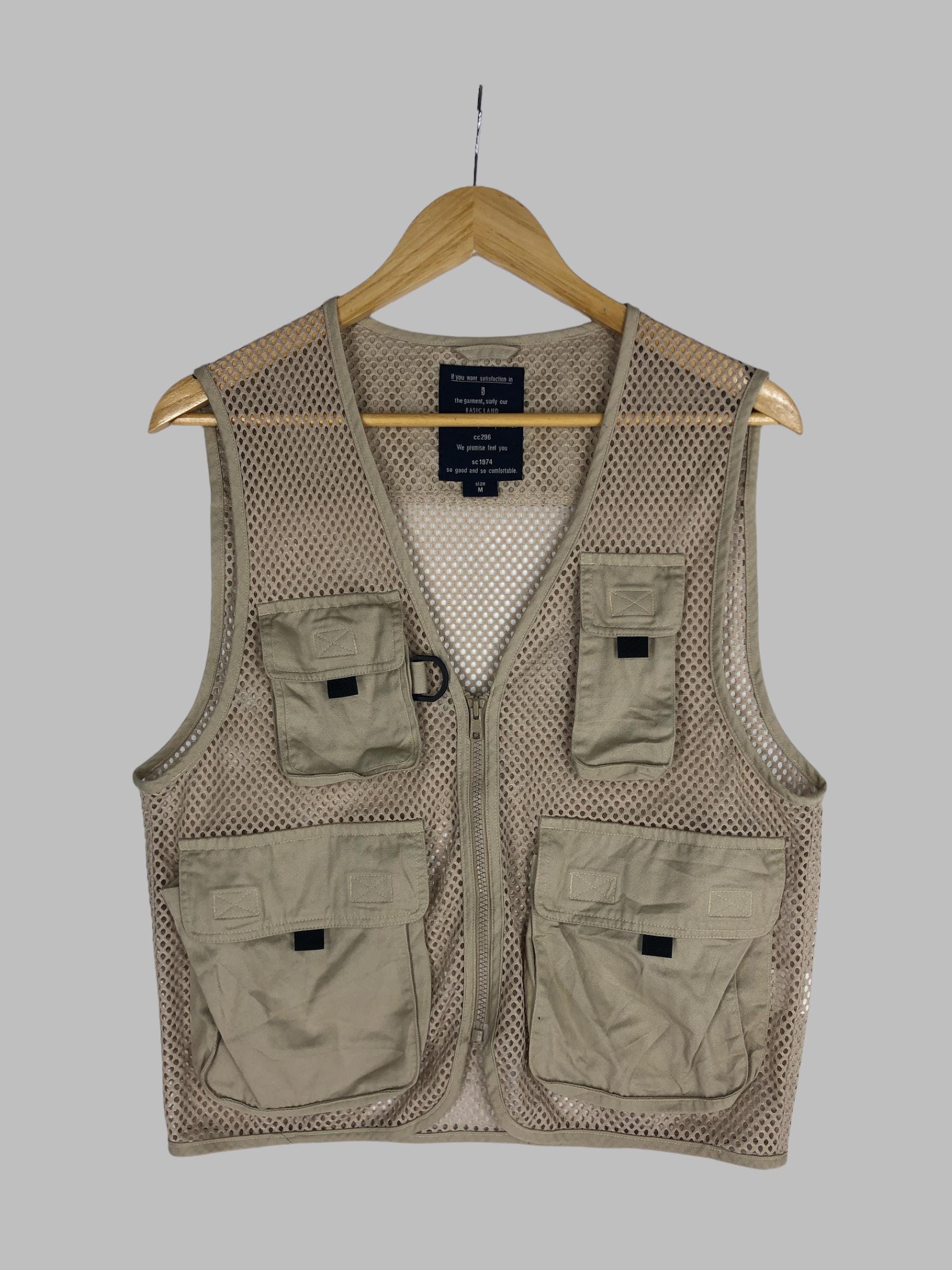 Vintage Basic Land Multipocket Vest Jacket Utility Vest Jacket Tactical ...