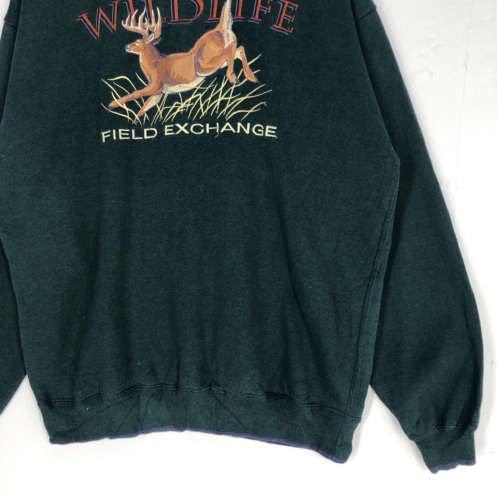 Vintage 90s North America Wildlife Deer Big Image Sweatshirt Deer ...