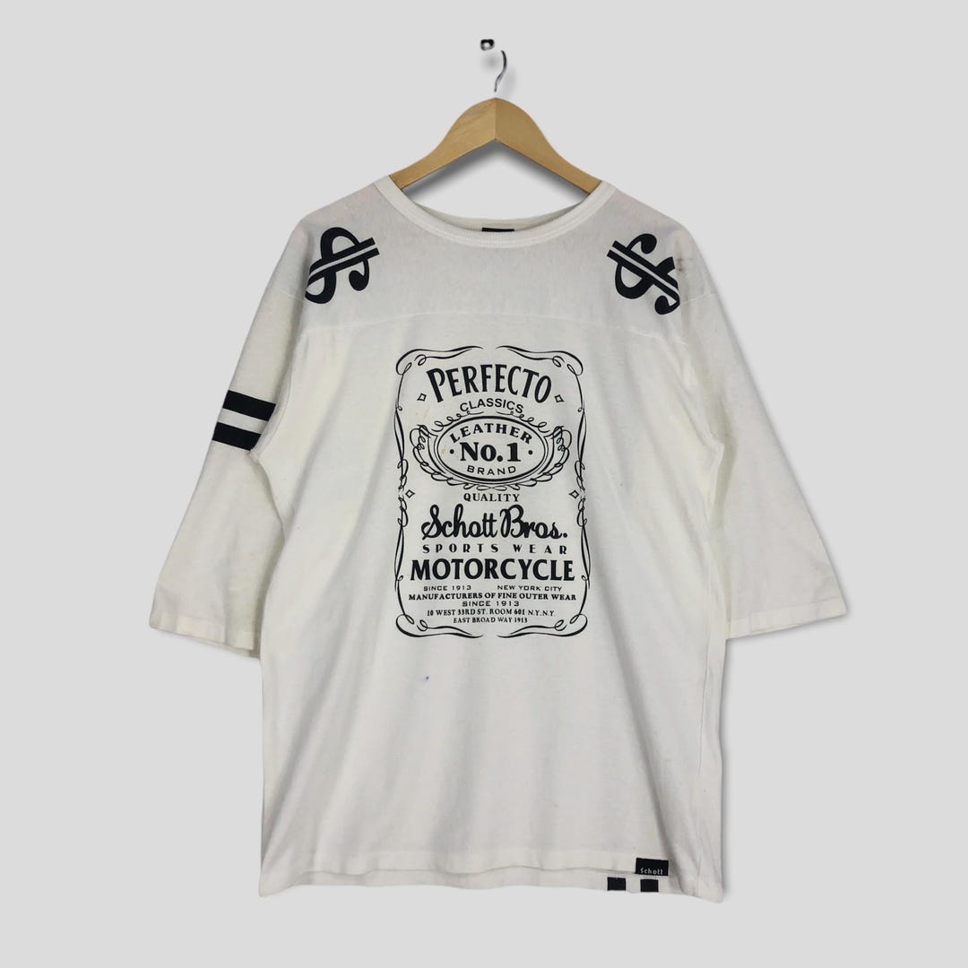Vintage Schott NYC Perfecto Wheel New York 3 Quarter T Shirt Schott ...