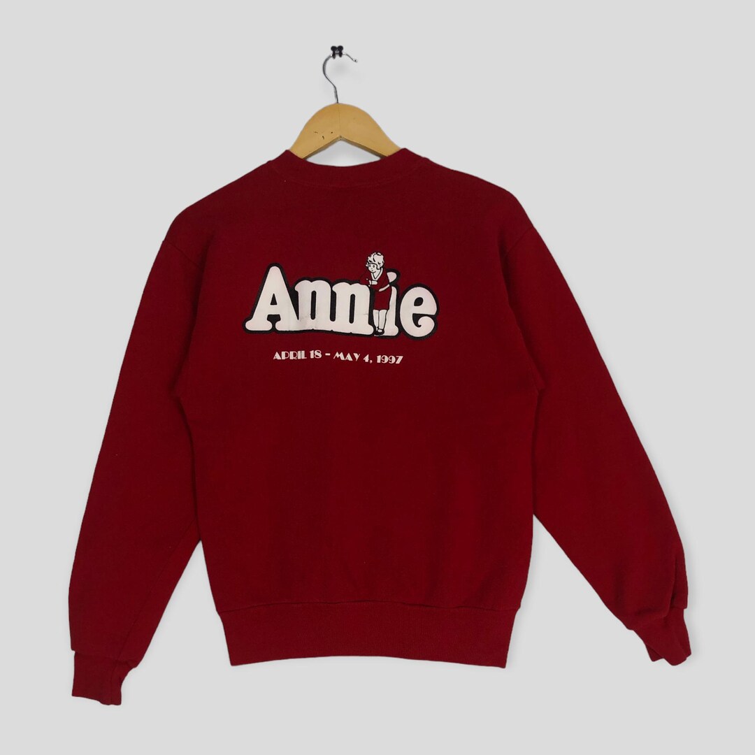 Vintage 90s Annie Family Musical Sweatshirt Small Red Annie San Diego ...