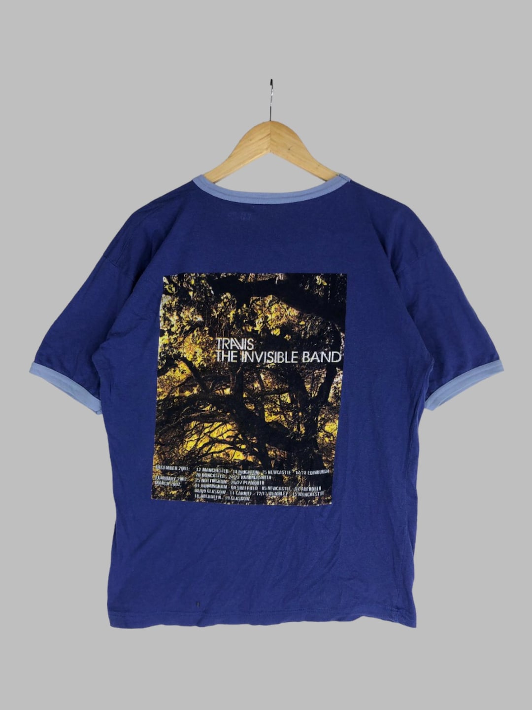 Vintage Travis the Invisible Band Album T Shirt Travis Scottish Band ...