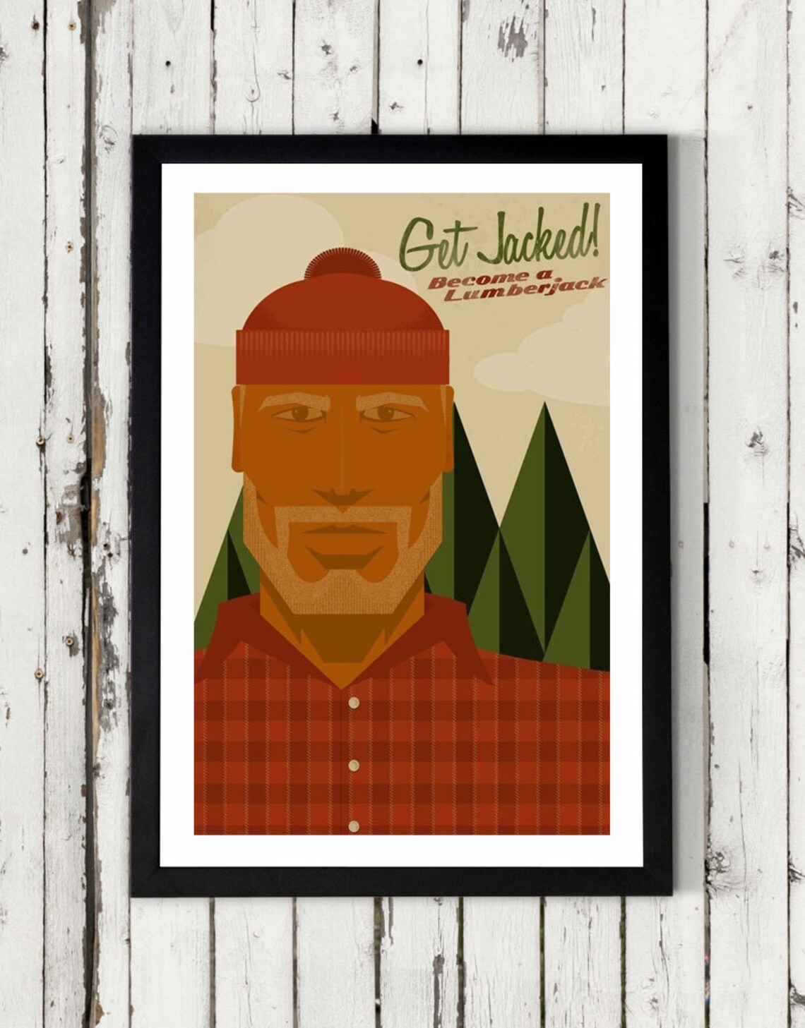 Get Jackedretro Lumberjack Poster - Etsy