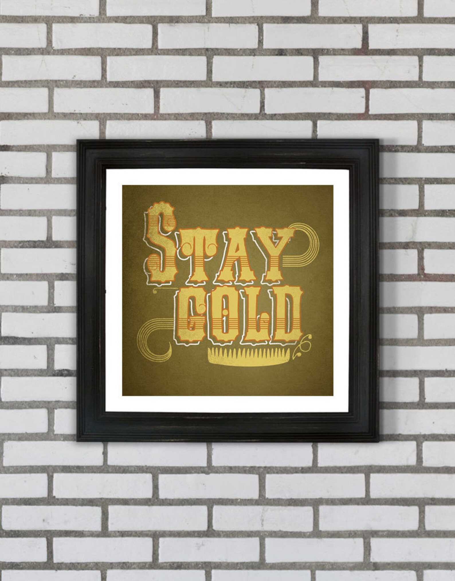 Stay Gold Type Print - Etsy