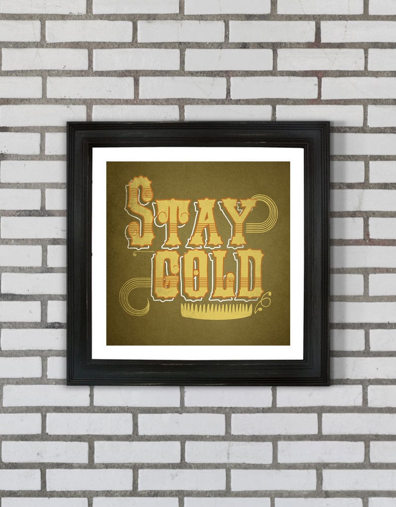Stay Gold Type Print - Etsy