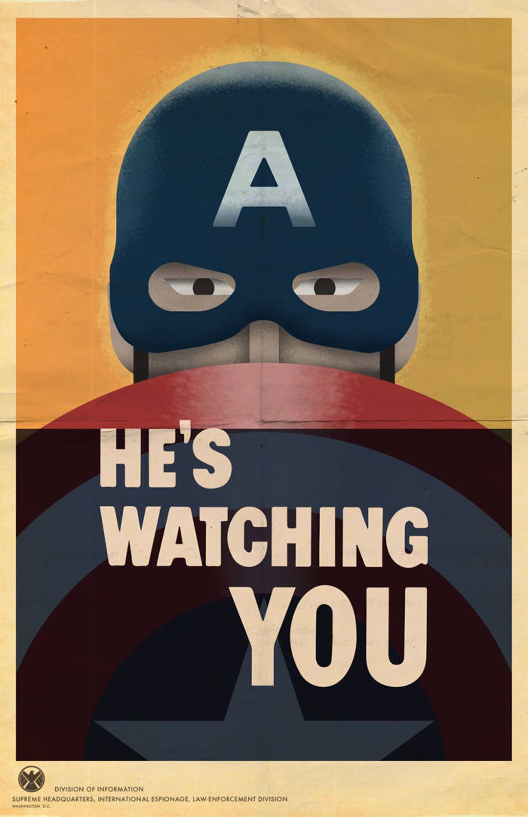Captain America WWII Propaganda Poster - Etsy
