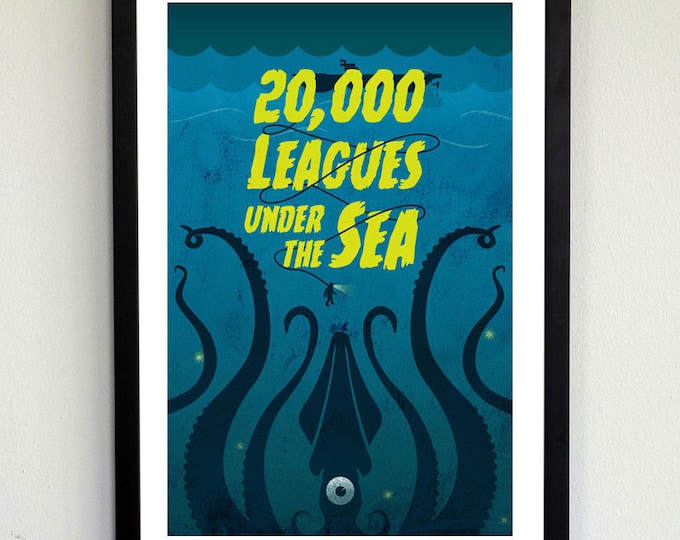 Twenty Thousand Leagues Under the Sea Poster Print - Etsy