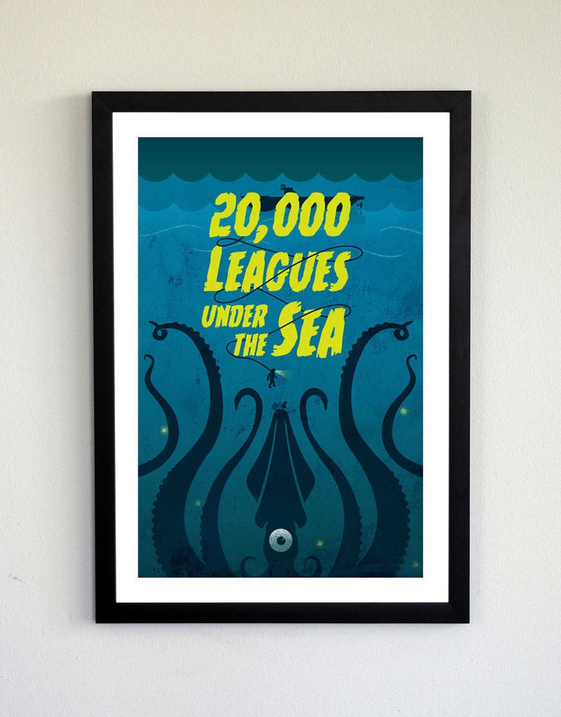 Twenty Thousand Leagues Under the Sea Poster Print - Etsy