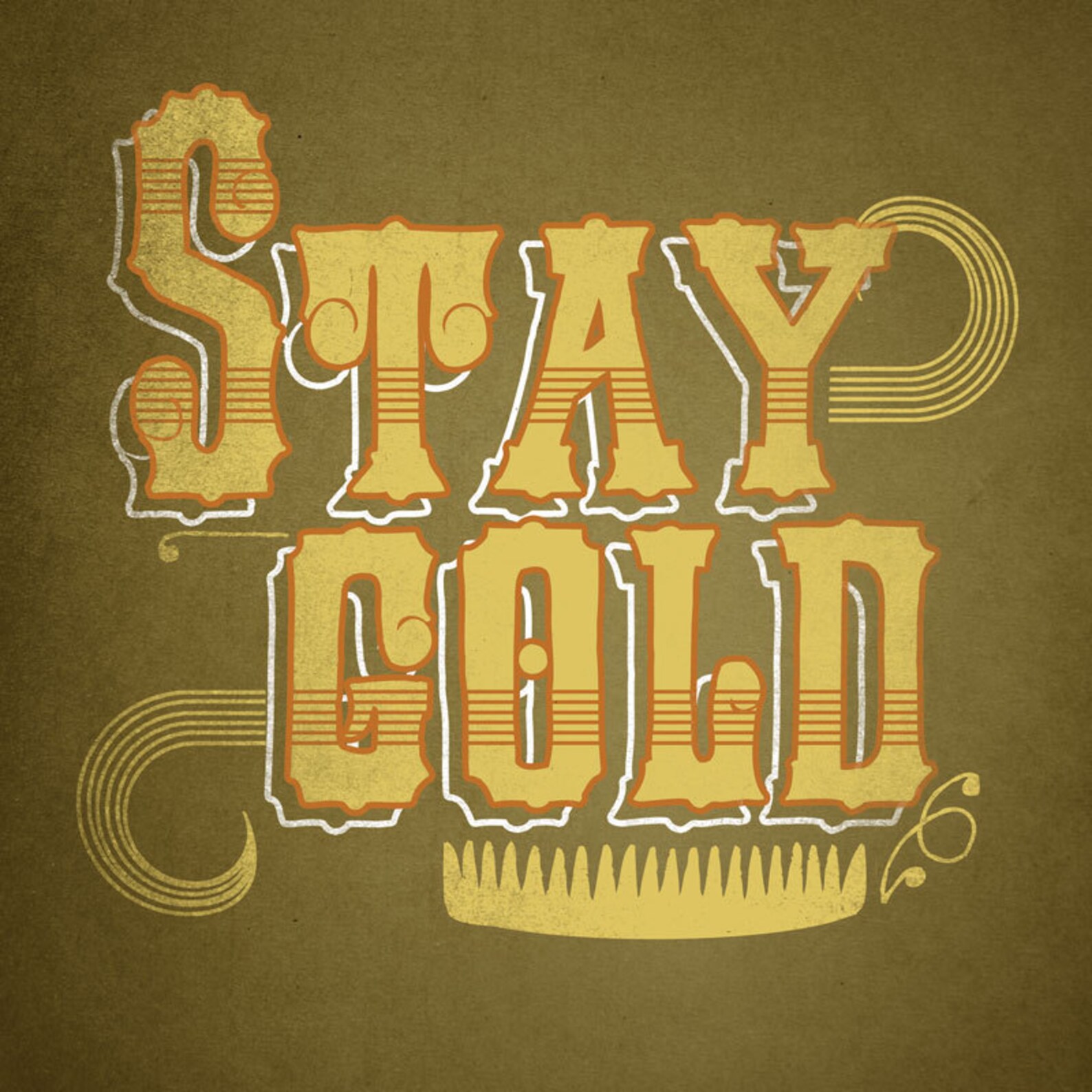 Stay Gold Type Print - Etsy