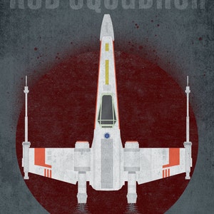 Red Squadron - Star Wars X-wing Poster - Etsy