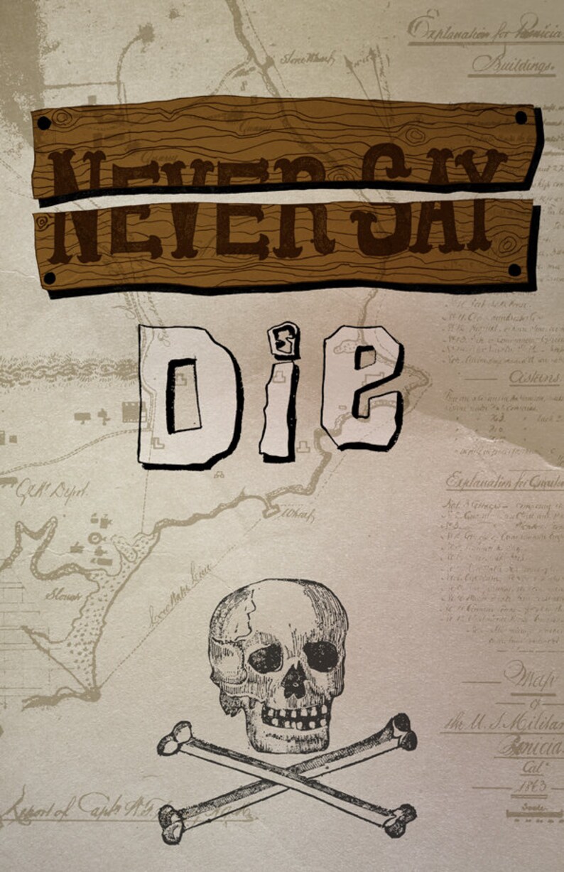 Goonies Never Say Die Typography Print - Etsy