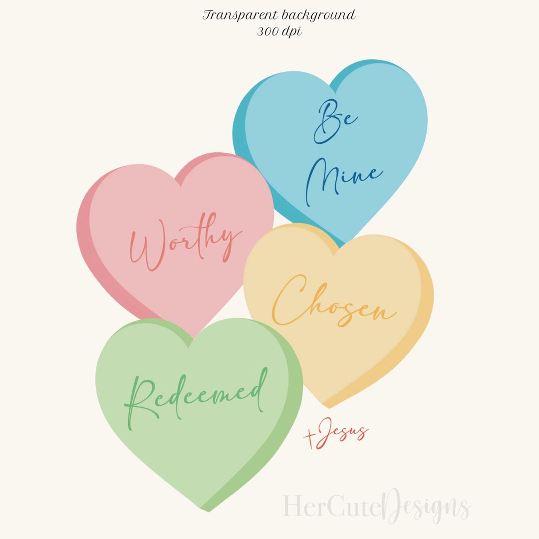 Christian Heart Candies PNG | Hearts Candy | Bible Verse | Christian ...