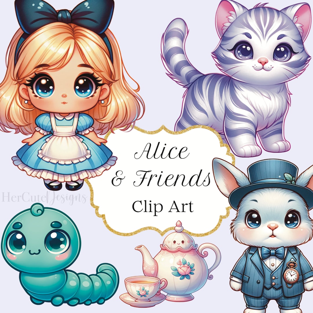 Cute Alice in Wonderland Clip Art| Baby Alice | Cheshire Cat ...