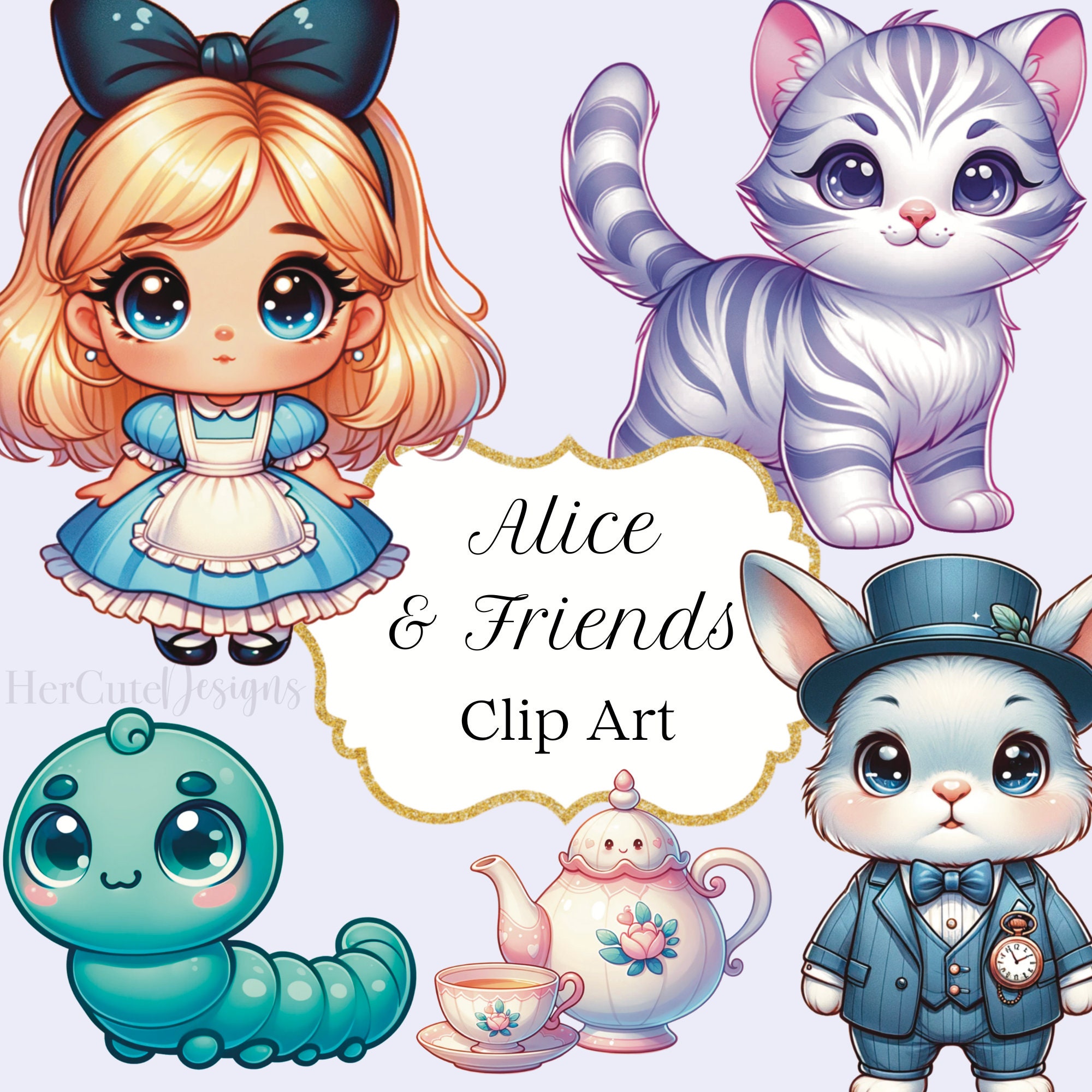 Cute Alice in Wonderland Clip Art| Baby Alice | Cheshire Cat ...