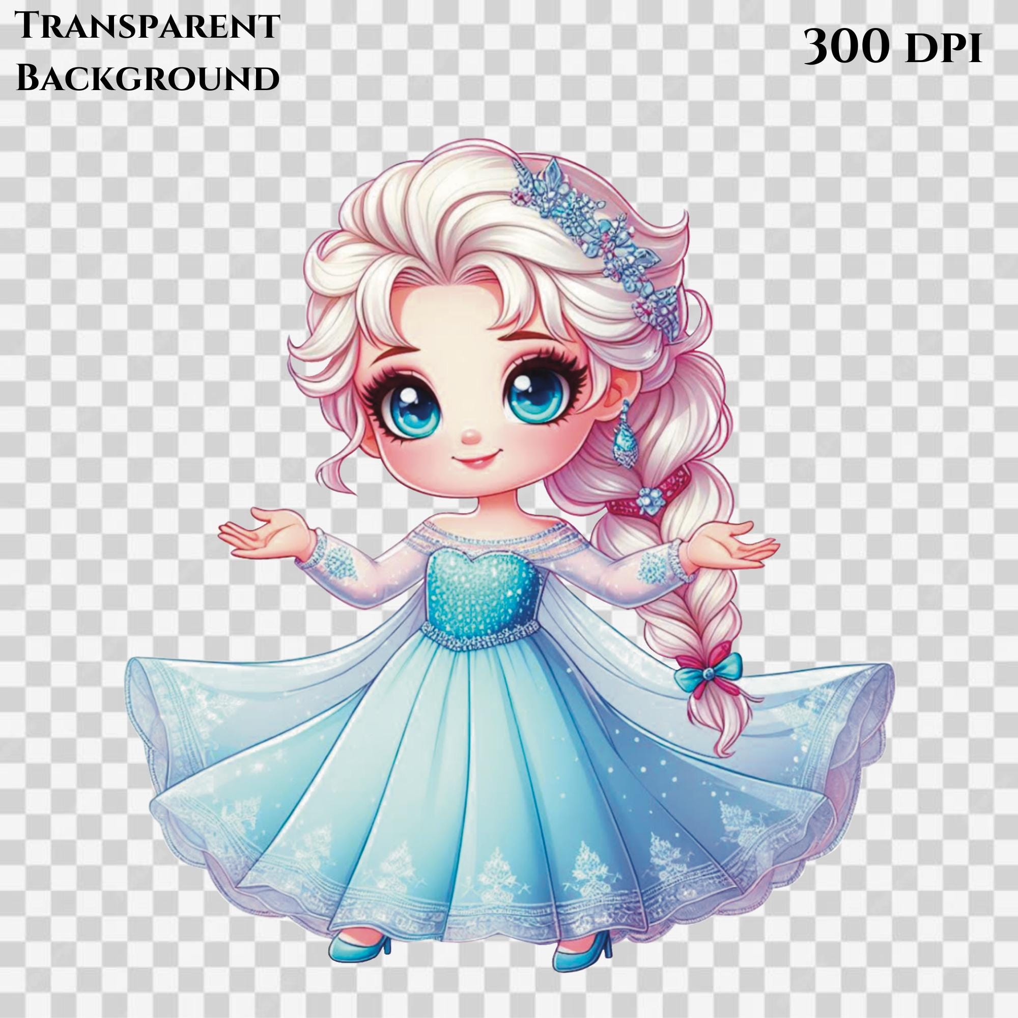 Cute Little Frozen Princess PNG | Baby Princess| Elsa | Digital Image ...