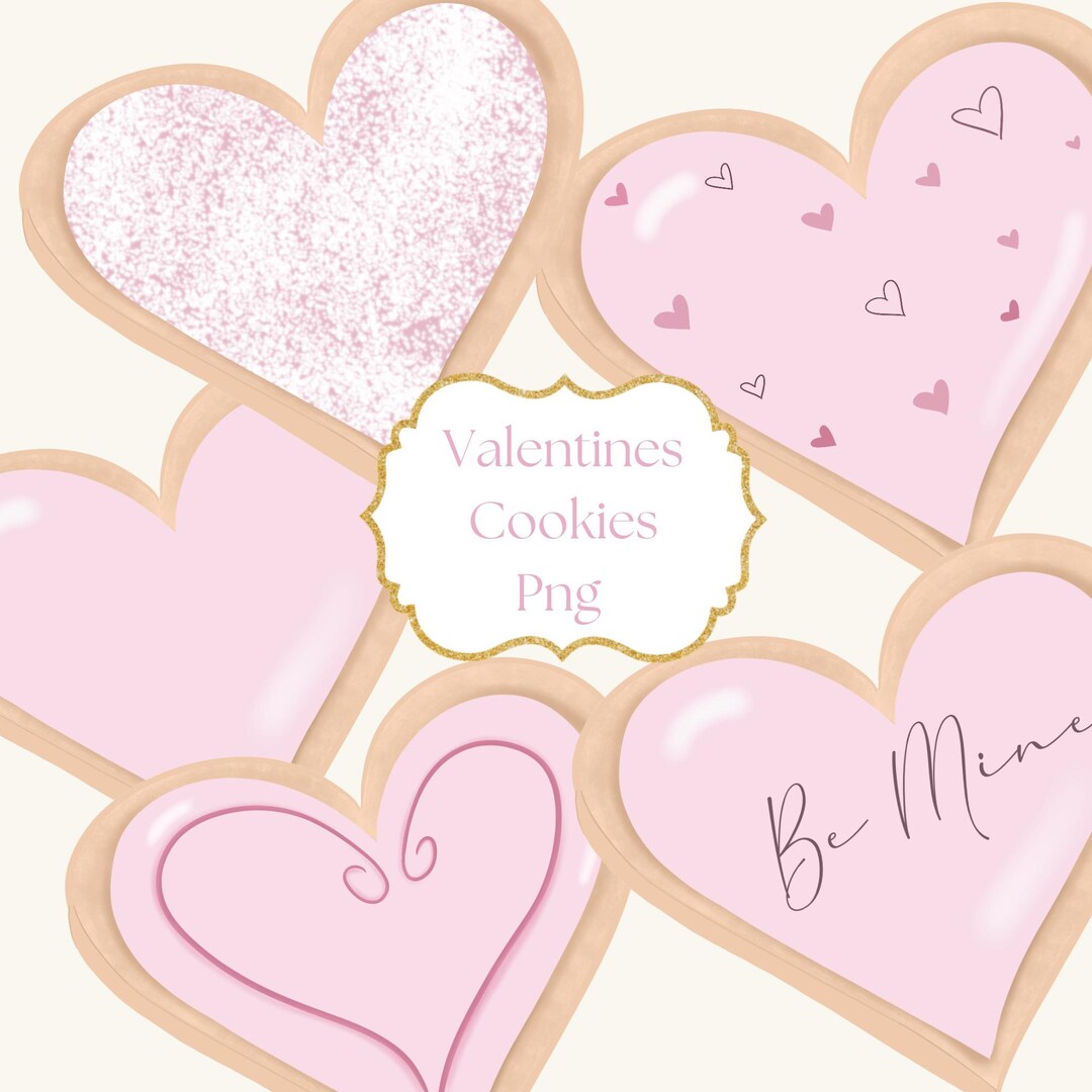 Cute Heart Shape Valentines Cookies PNG| Valentines Png |be Mine| Sugar ...