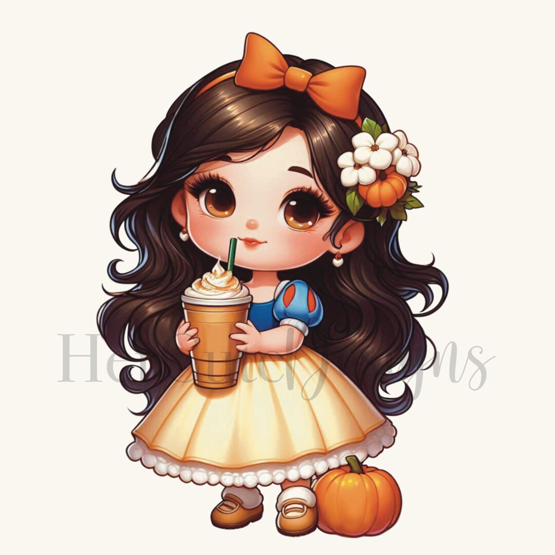 Cute Autumn Classic Princess PNG |snow | White | Baby Princess |pumpkin ...