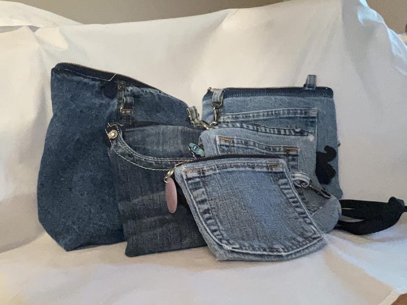 Recycled Denim Pocket Bags - Etsy