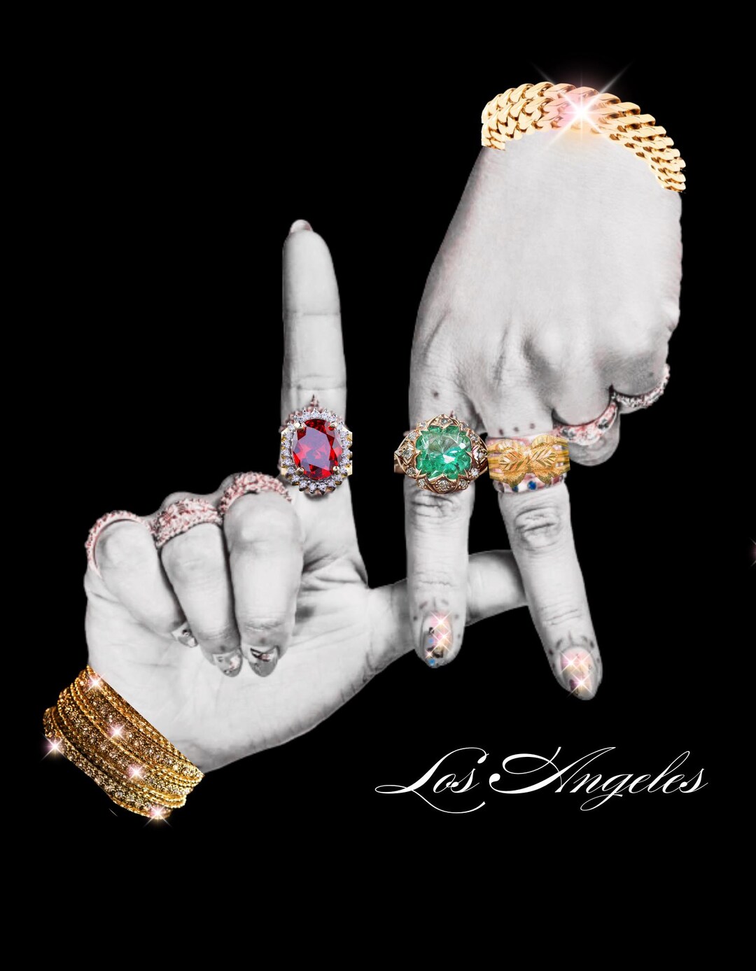 LA Fingers Customizable Digital Download - Etsy