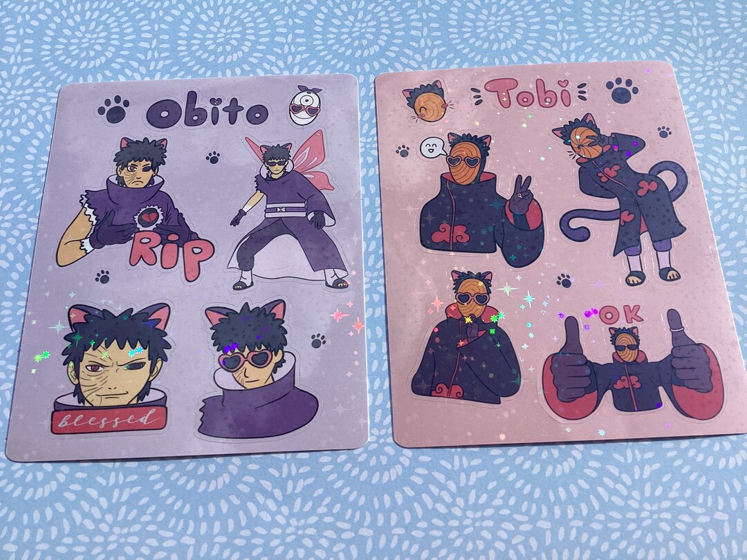 Obito & Tobi Cat Sticker Sheets - Etsy