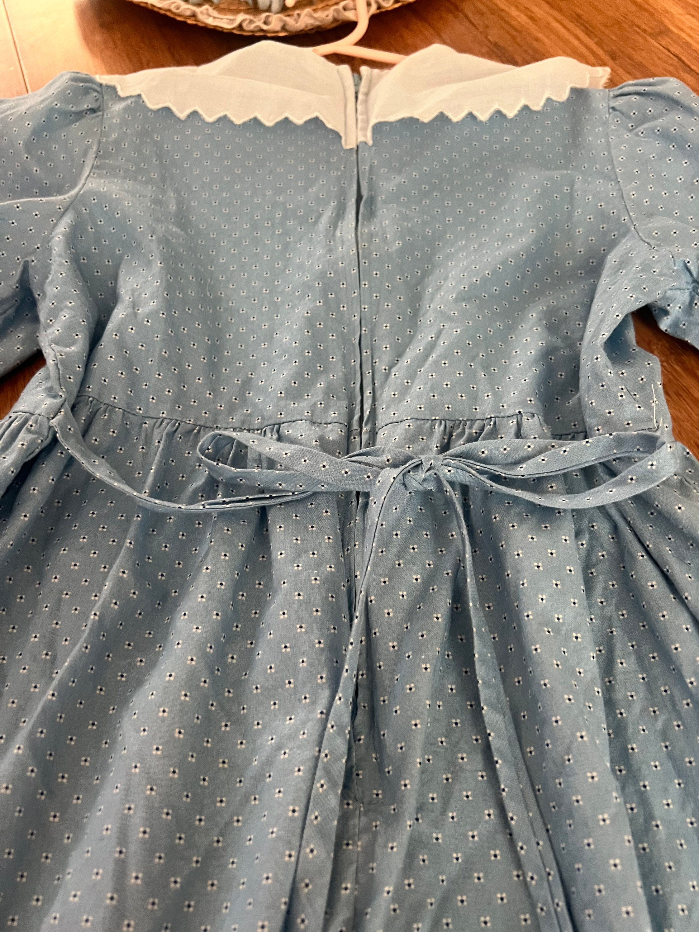 Vintage Blue Floral Print Bryan Girls Bib Dress Tagged Girls 8 - Etsy