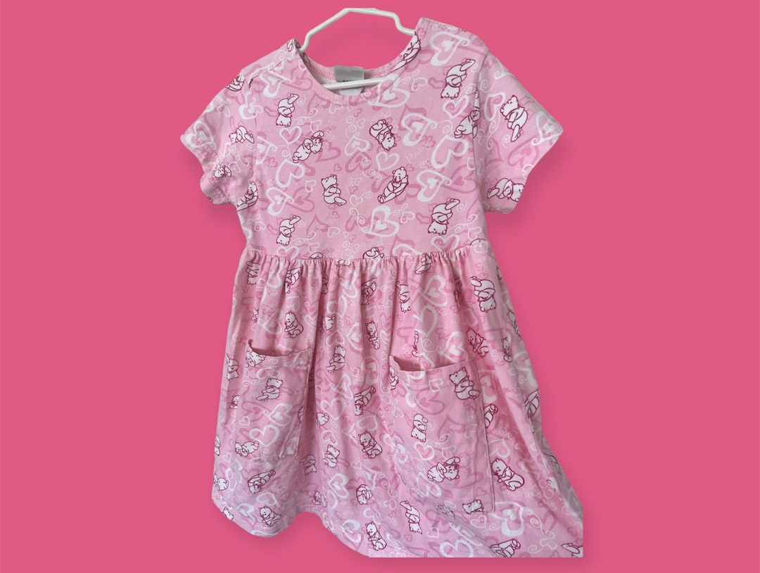 Vintage Pink Winnie the Pooh Dress Tagged Small 5T - Etsy