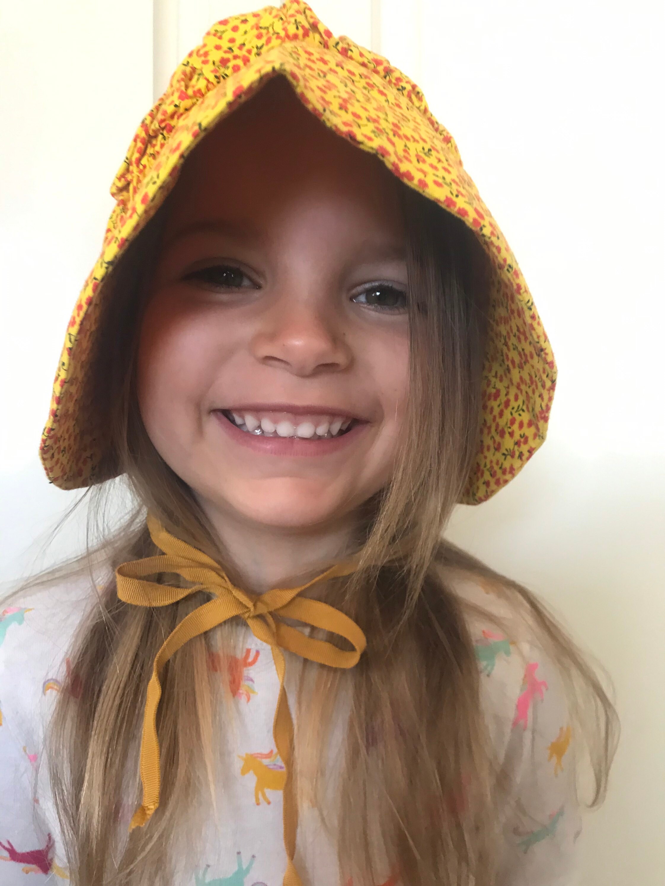 Vintage handmade Girls floral bonnet | Etsy