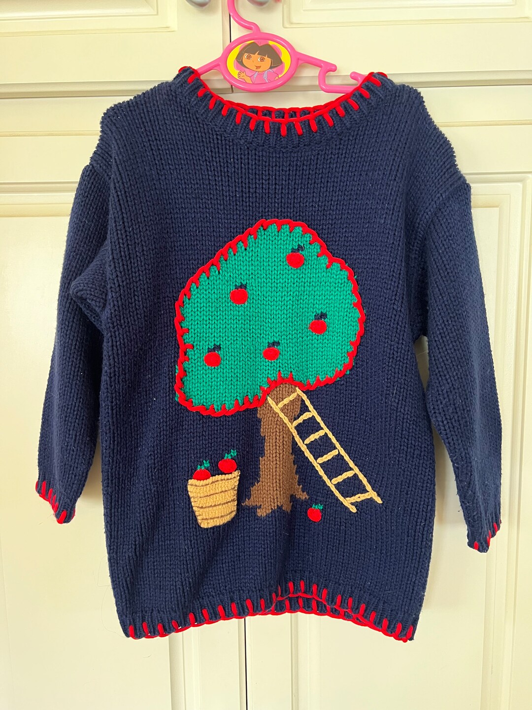 Vintage Tree, Apple Sweater by Heartstrings Tagged Kids 5/6 - Etsy