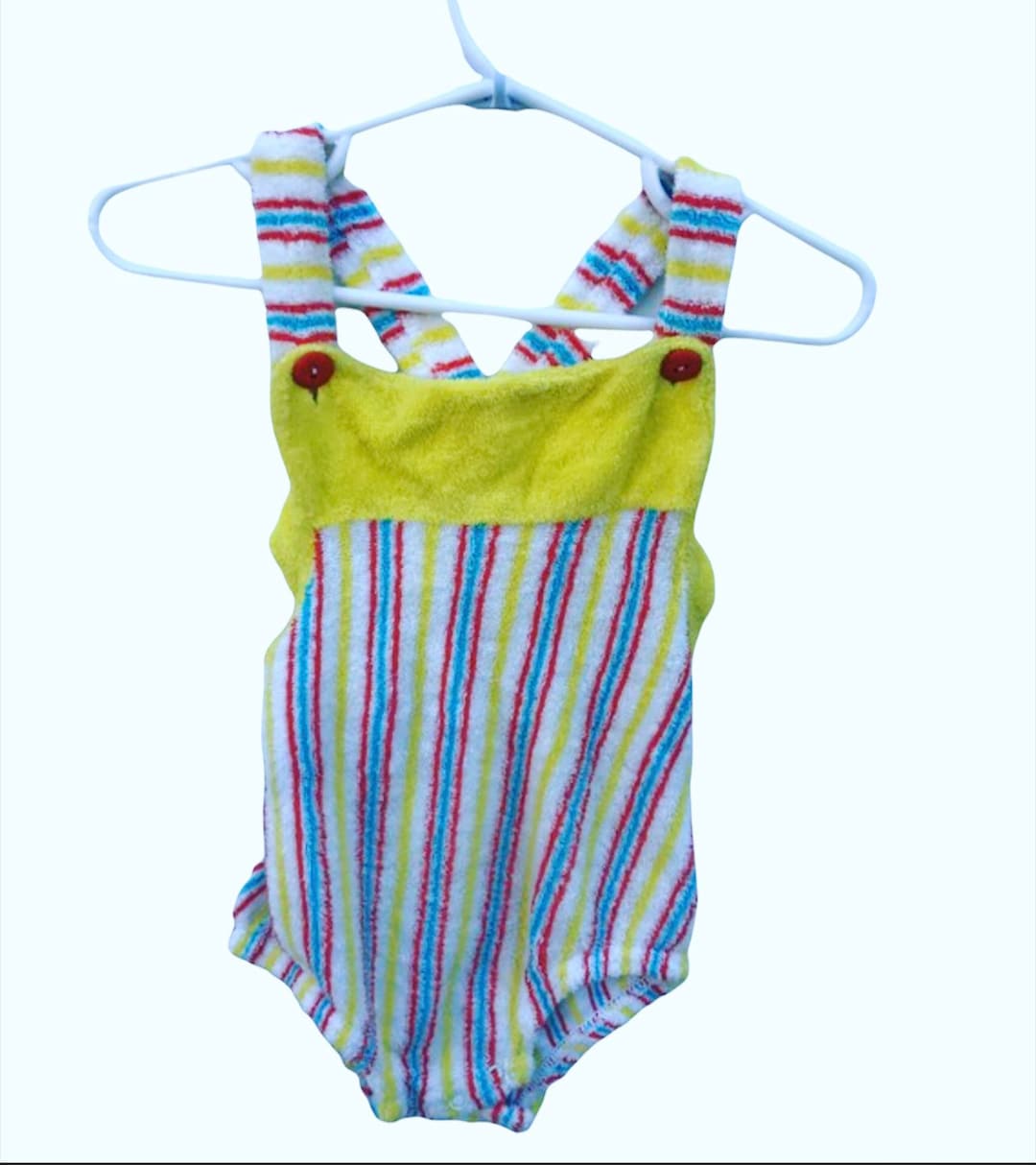 Vintage Terry Cloth Sun Suit, Vintage Unisex Sunsuit, 12-18 Months Free ...