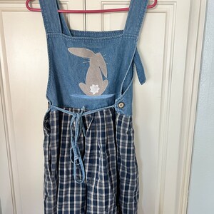 Vintage 90s Rabbit Dress Tagged Adult Medium Plaid Denim Rabbit Dress ...